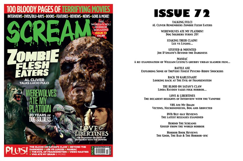 Horror Magazine / Scream Magazine / Issue 72 / Scream / Fulci - Etsy