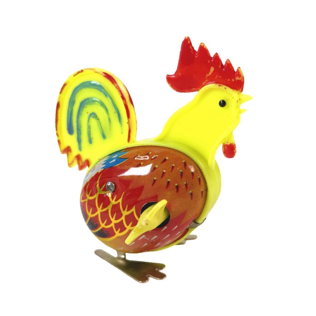 Wind-up Pecking Rooster Vintage Toy With Key - Etsy