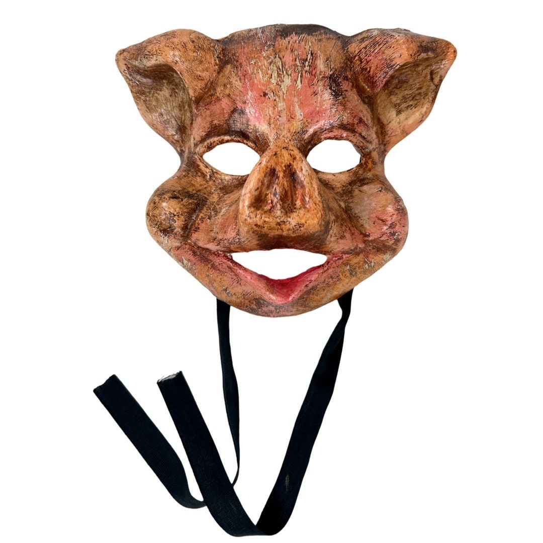 Pig Mask, Venetian Mask, Carnival Mask, Wearable Halloween Mask - Etsy
