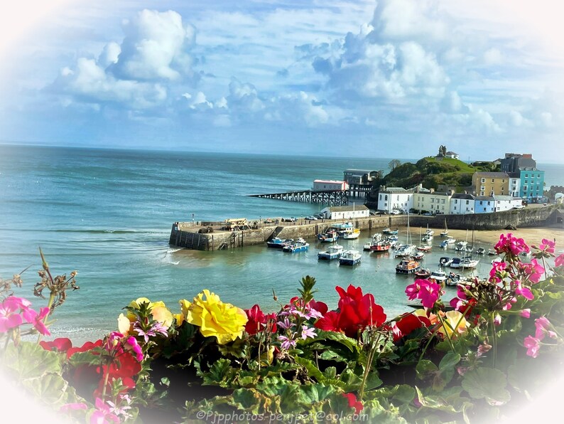 Tenby and Flowers - Etsy