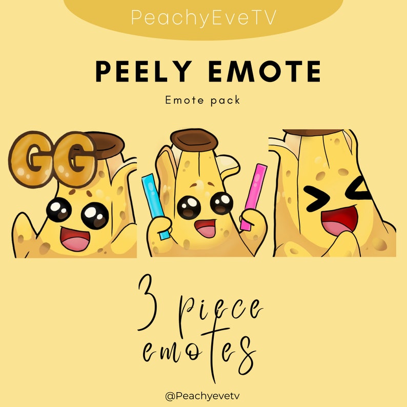 3 Pcs Peely Banana Emote Pack - Etsy Canada
