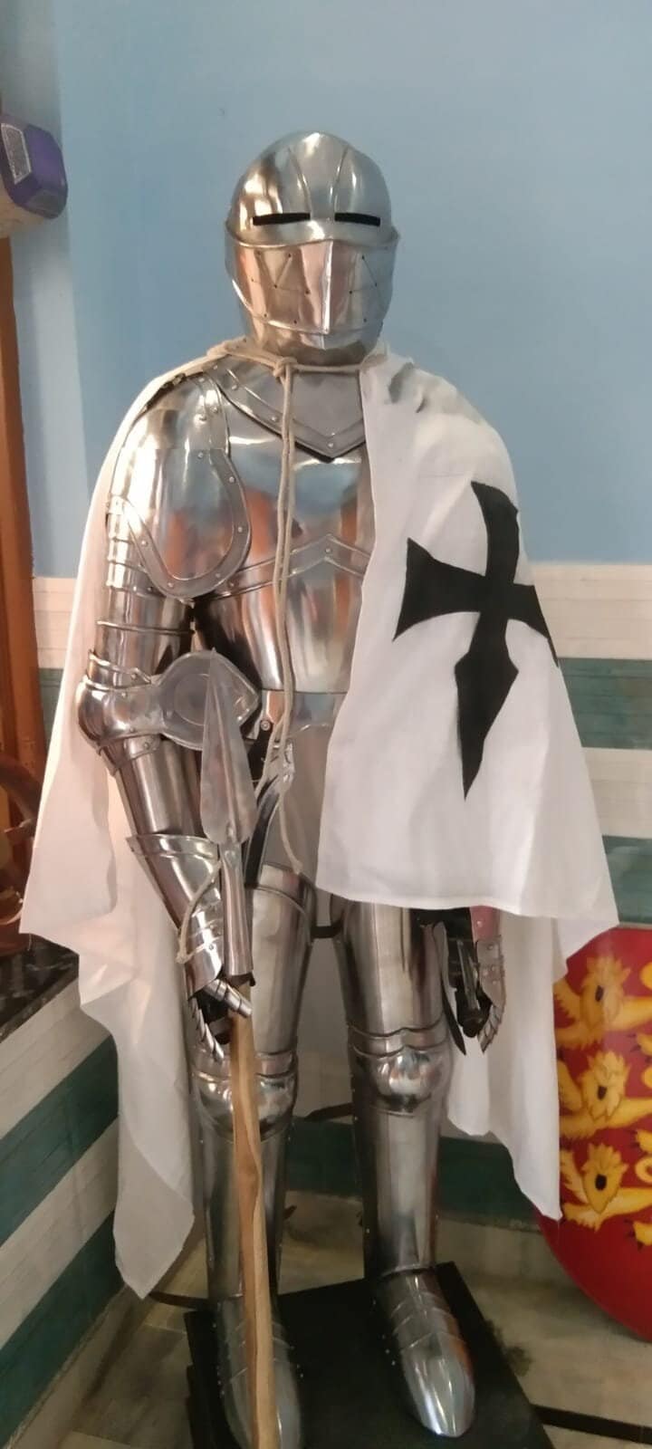 MEDIEVAL ARMOR Full Size 6 Feet Knights Templar Suit of Armour Medieval ...