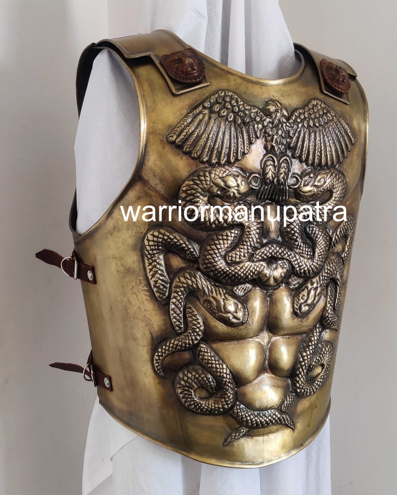 18ga Big Brass Medieval Roman Chiseled Cuirass Knight Reenactment Breastplate Snake - Etsy