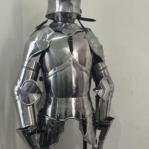 Gothic Body Armour With Sallet Helmet and Bevour – Hand-forged Metal ...