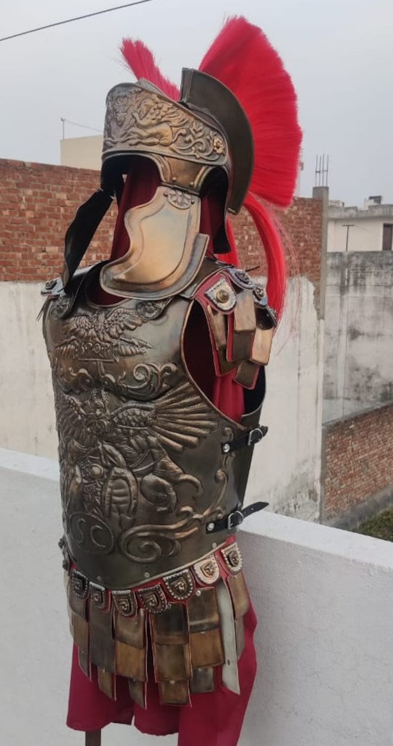 Medieval Brass Armor Roman Cuirass Reenactment Breastplate 18ga Brass ...