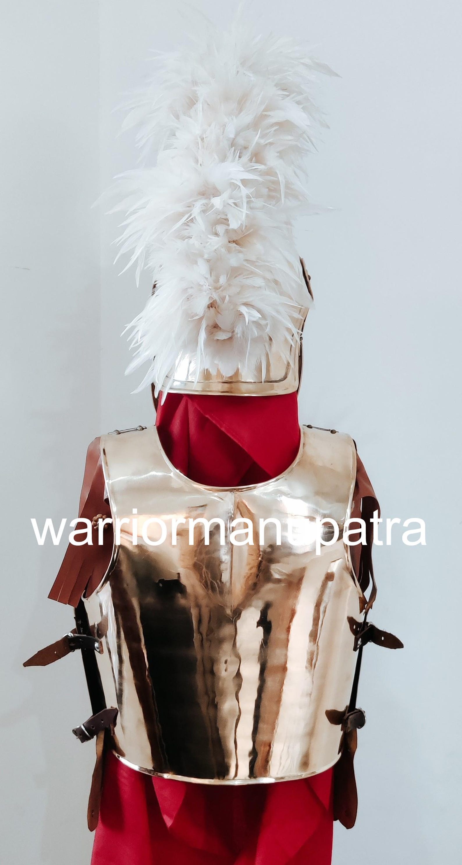 Brass Medieval Roman 18 Gauge Larp Reenactment | Cuirass With Roman ...