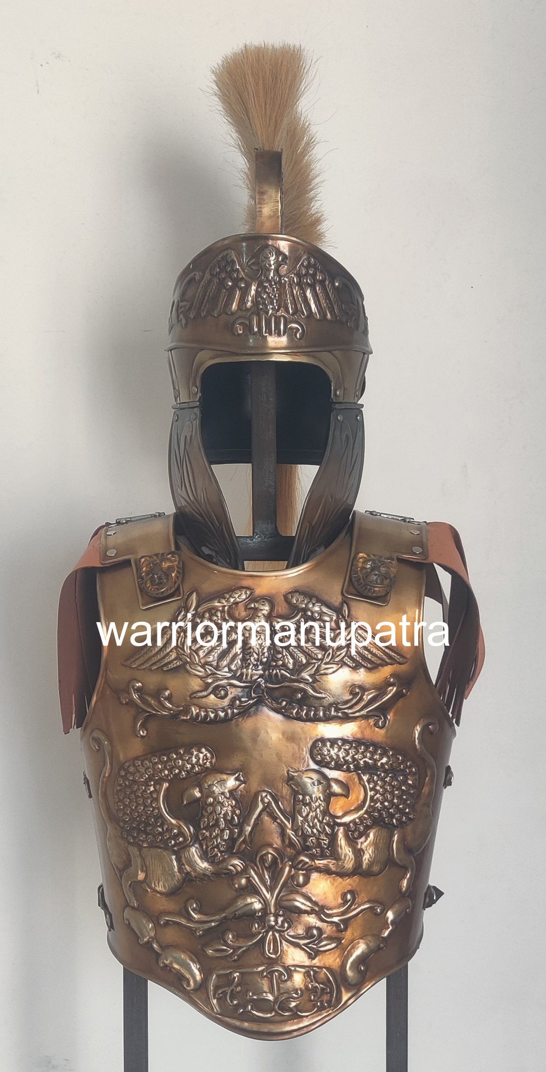 Medieval Brass Big Eagle Armor Roman Cuirass Reenactment Breastplate ...