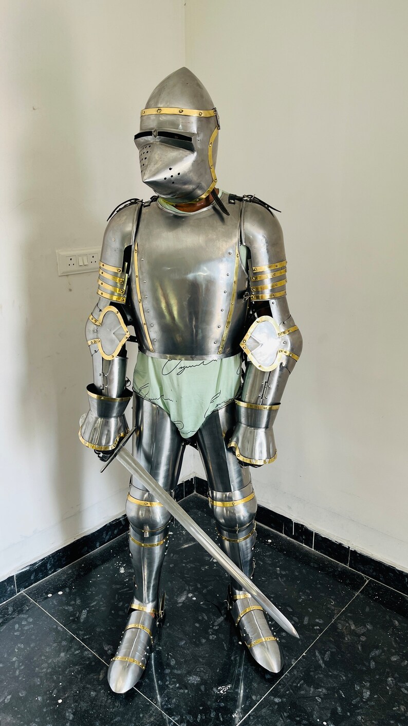 Medieval Crusader Full Suit of Armor Medieval Knight Combat - Etsy Canada