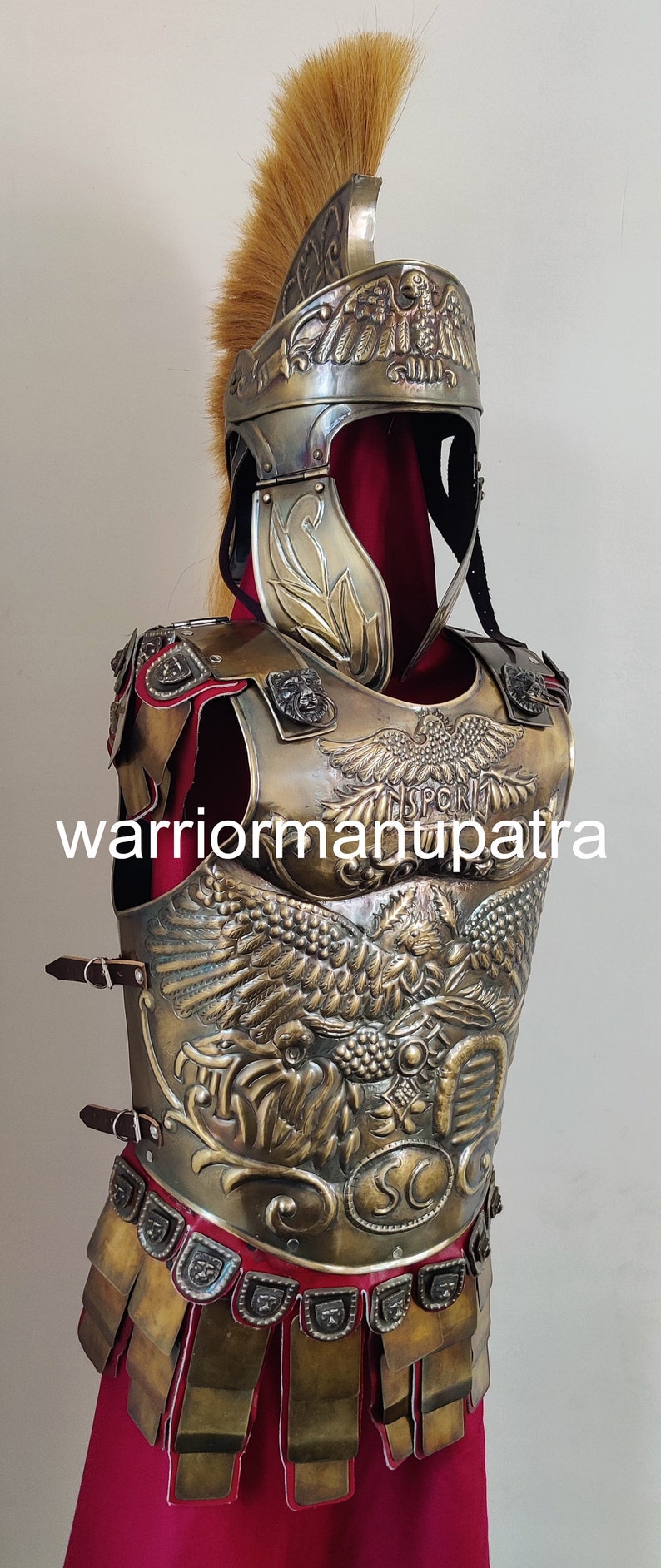 Medieval Brass Big Eagle Armor Roman Cuirass Reenactment Breastplate ...