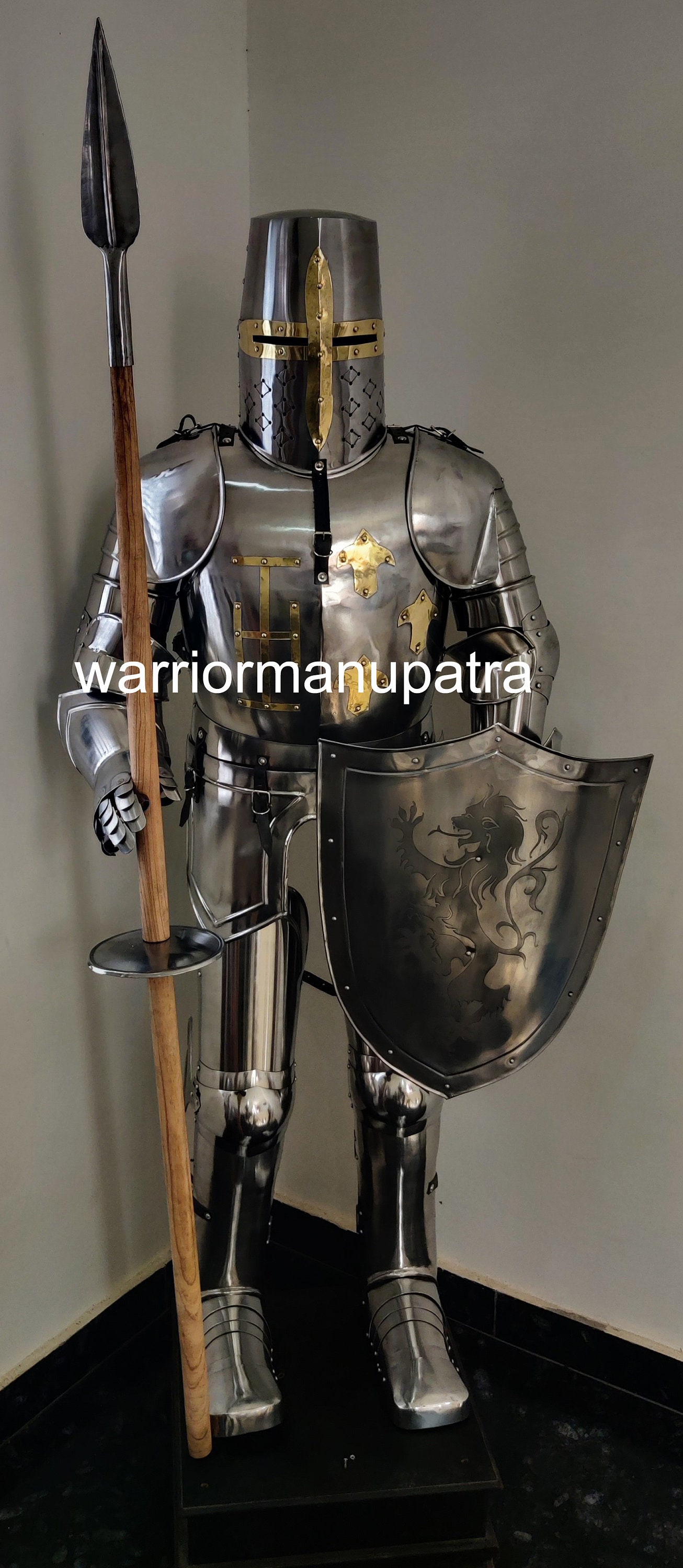 Medieval Knight Suit Medieval Full Steel Templar Knight Suit of Armour ...