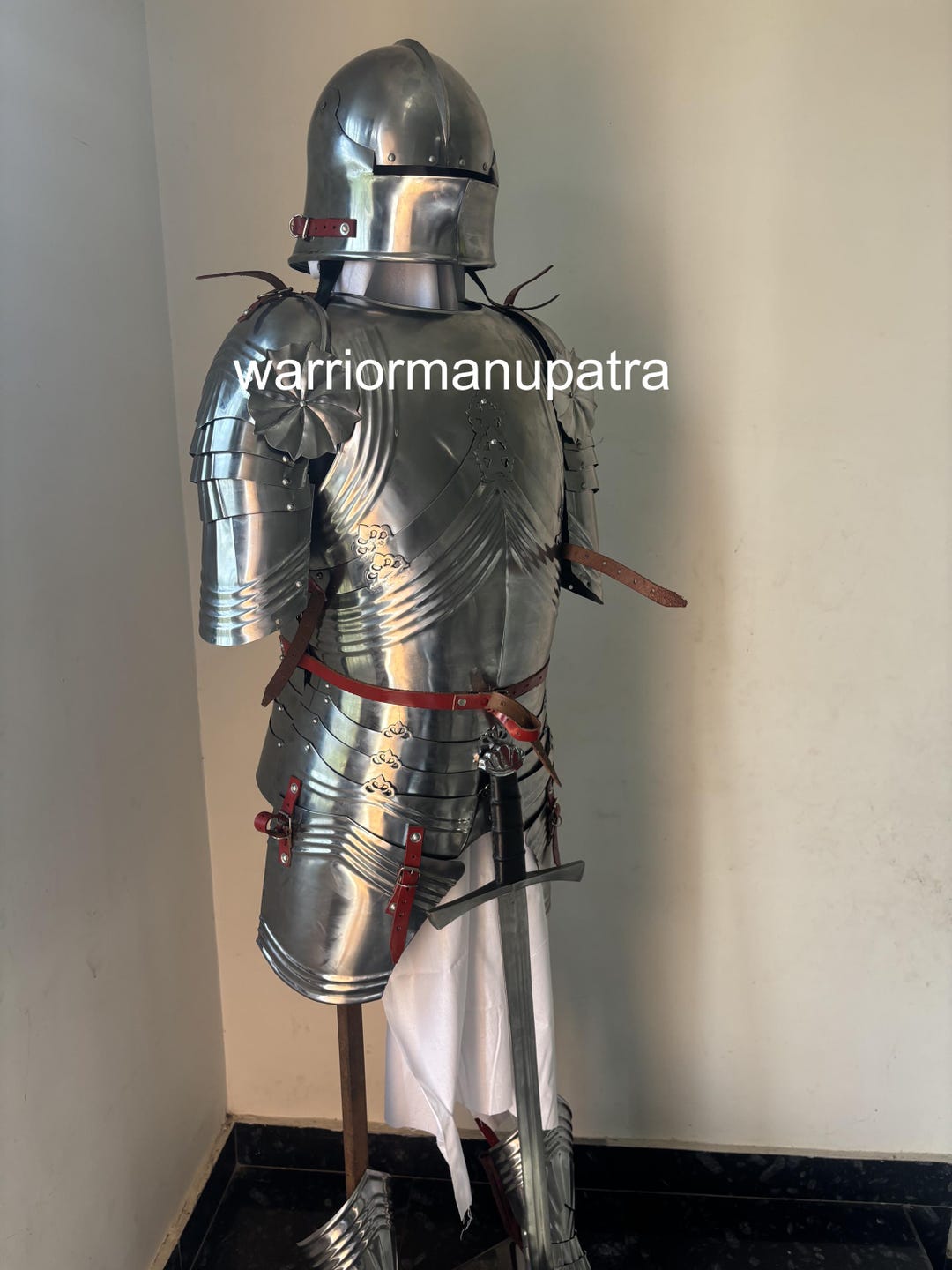 Gothic Body Armour With Sallet Helmet and Bevour – Hand-forged Metal ...