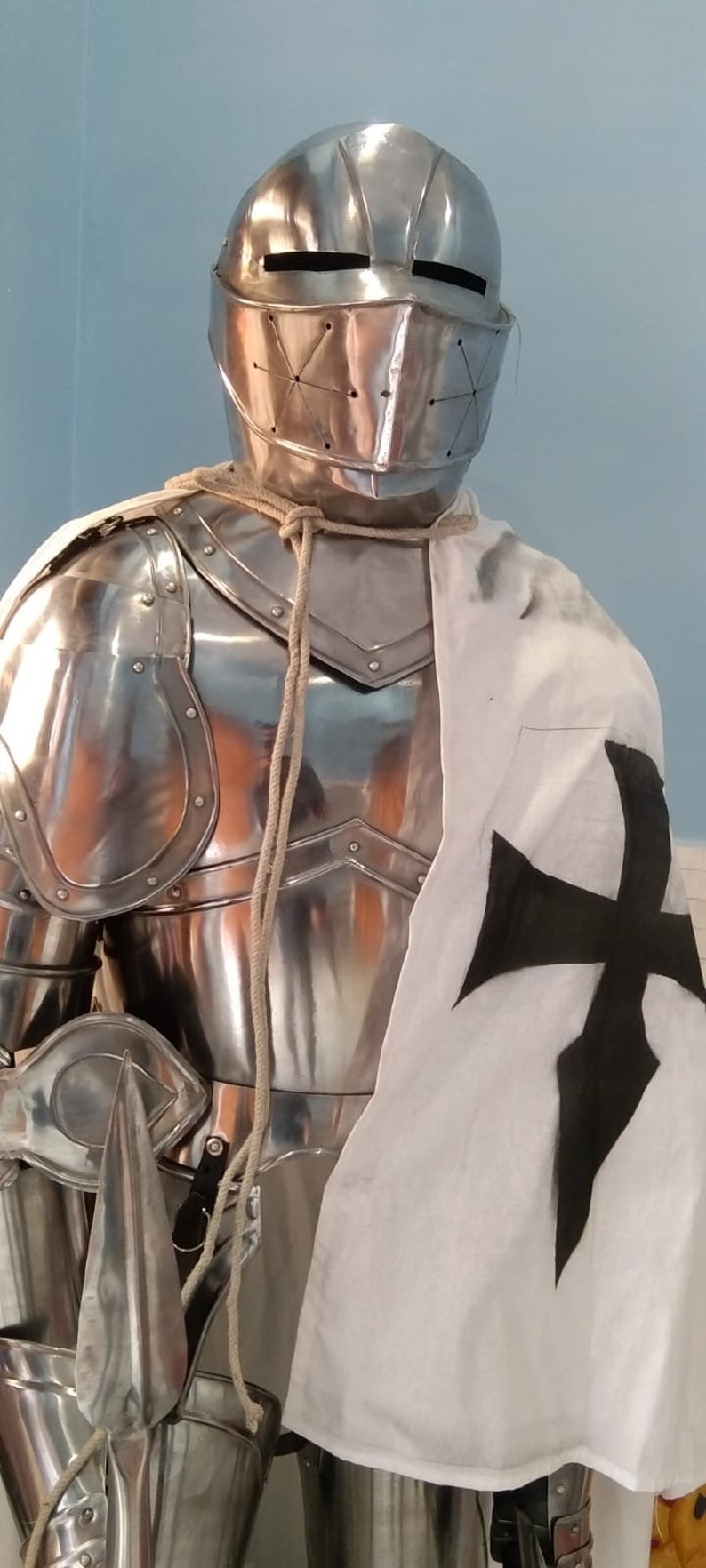 MEDIEVAL ARMOR Full Size 6 Feet Knights Templar Suit of Armour Medieval ...