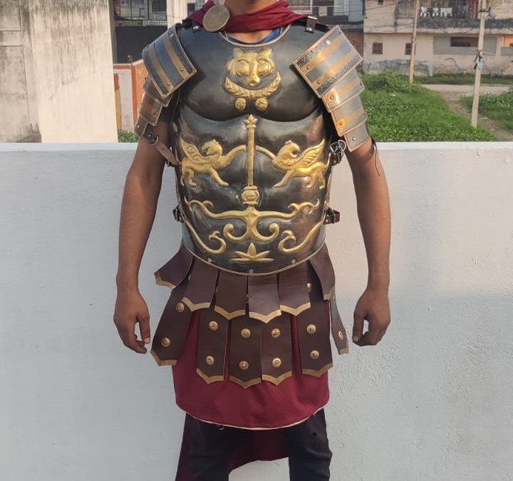 18ga Steel Medieval Armor Roman Cuirass Reenactment Knight Breastplate ...