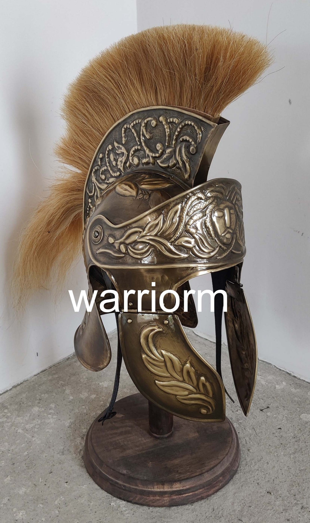 Medieval Brass Ant Helmet Armor Roman Cuirass Reenactment 18ga Steel - Etsy