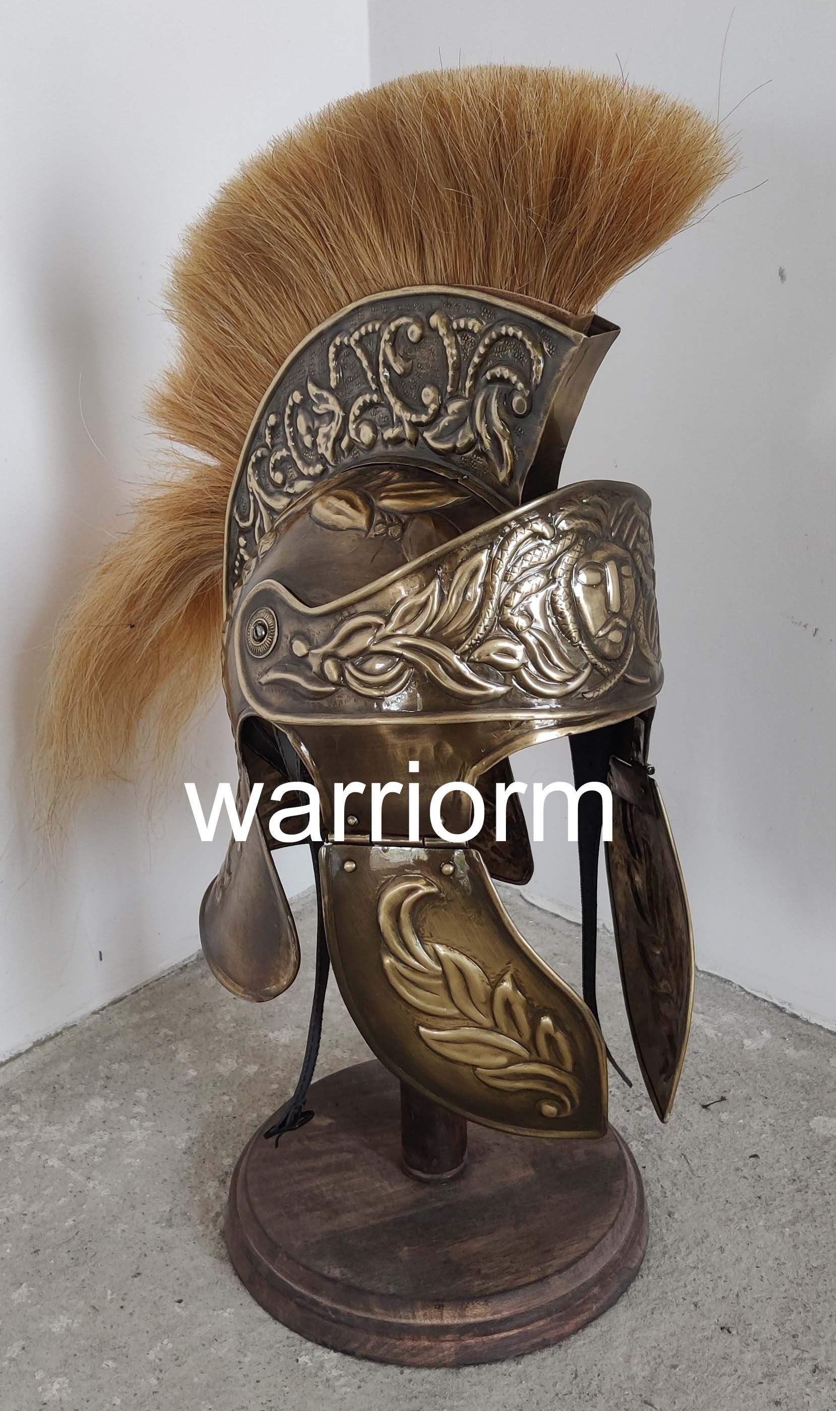 Medieval Brass Ant Helmet Armor Roman Cuirass Reenactment 18ga Steel - Etsy