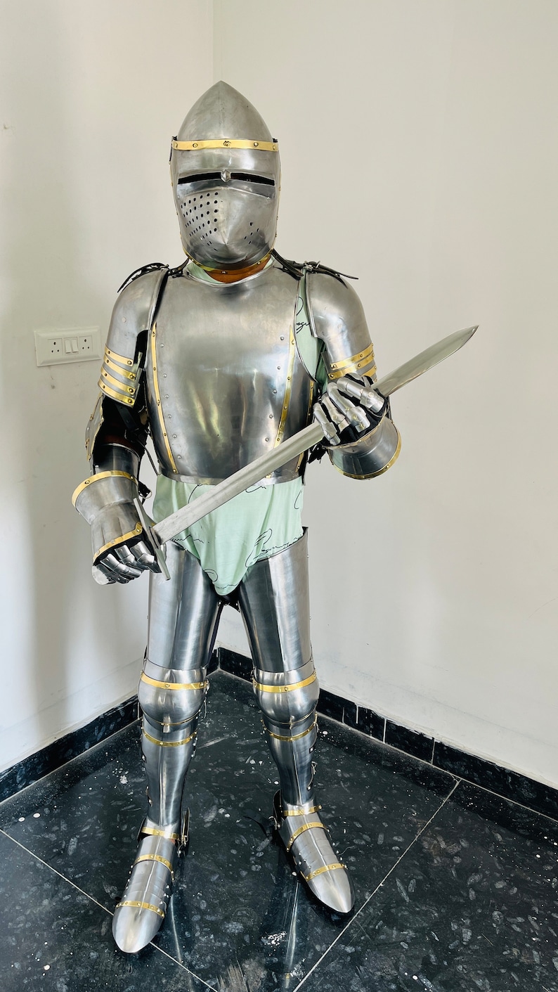 Medieval Crusader Full Suit of Armor Medieval Knight Combat - Etsy Canada