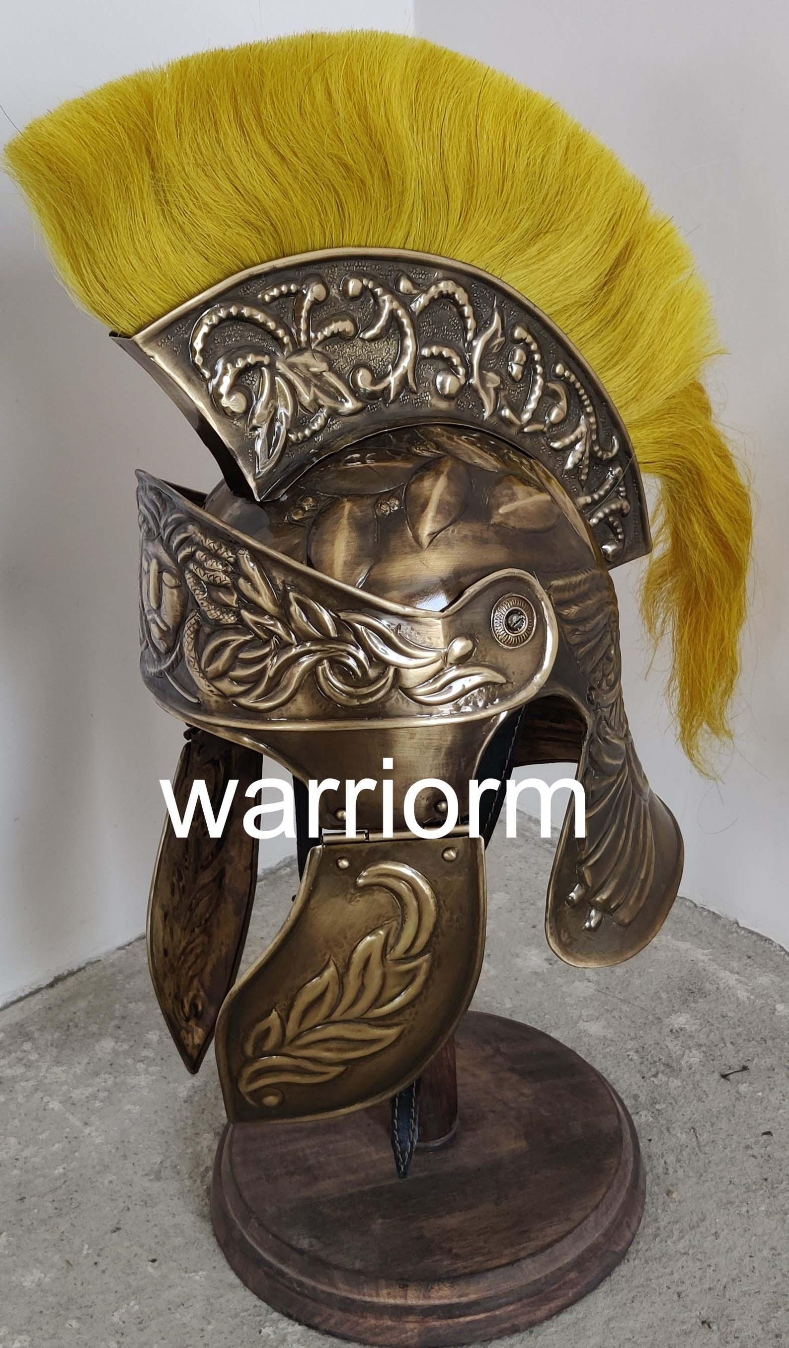 Medieval Brass Ant Helmet Armor Roman Cuirass Reenactment 18ga Steel - Etsy