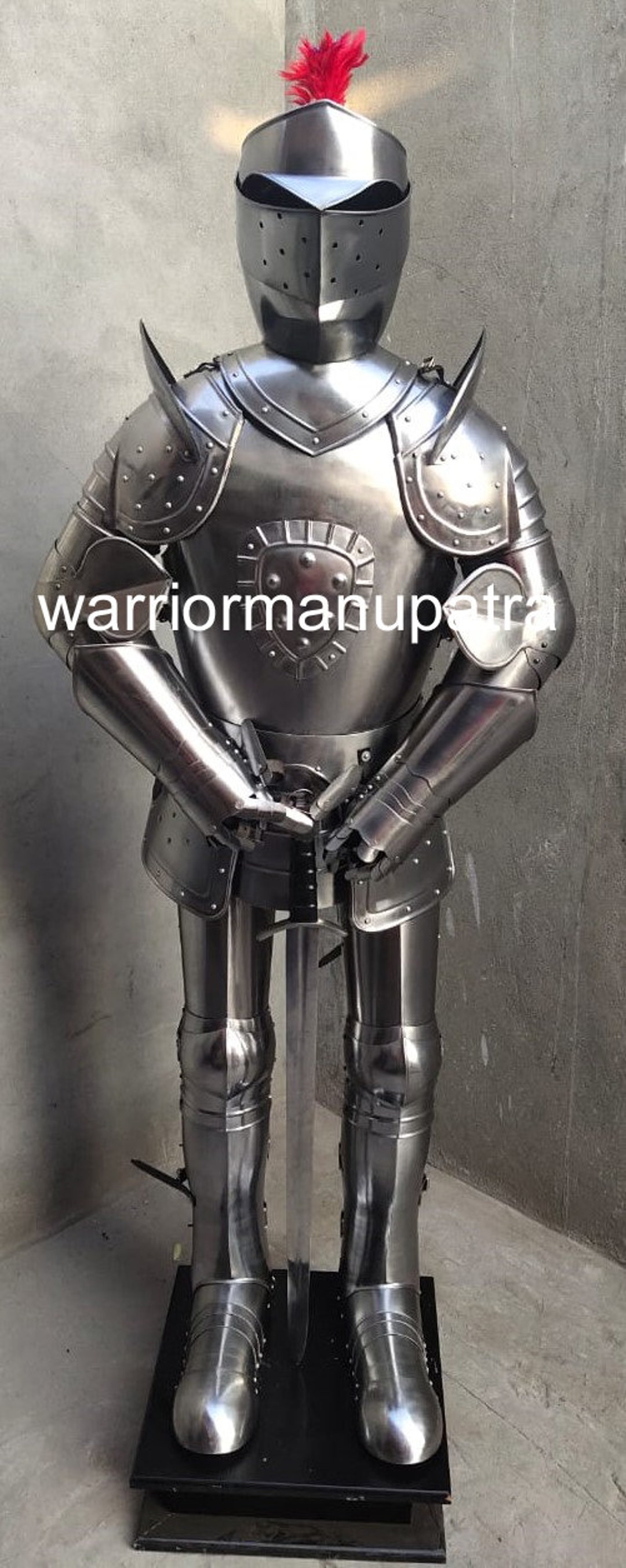 Medieval Full Body Armour German Suit of Warrior Steel Battle Armor ...