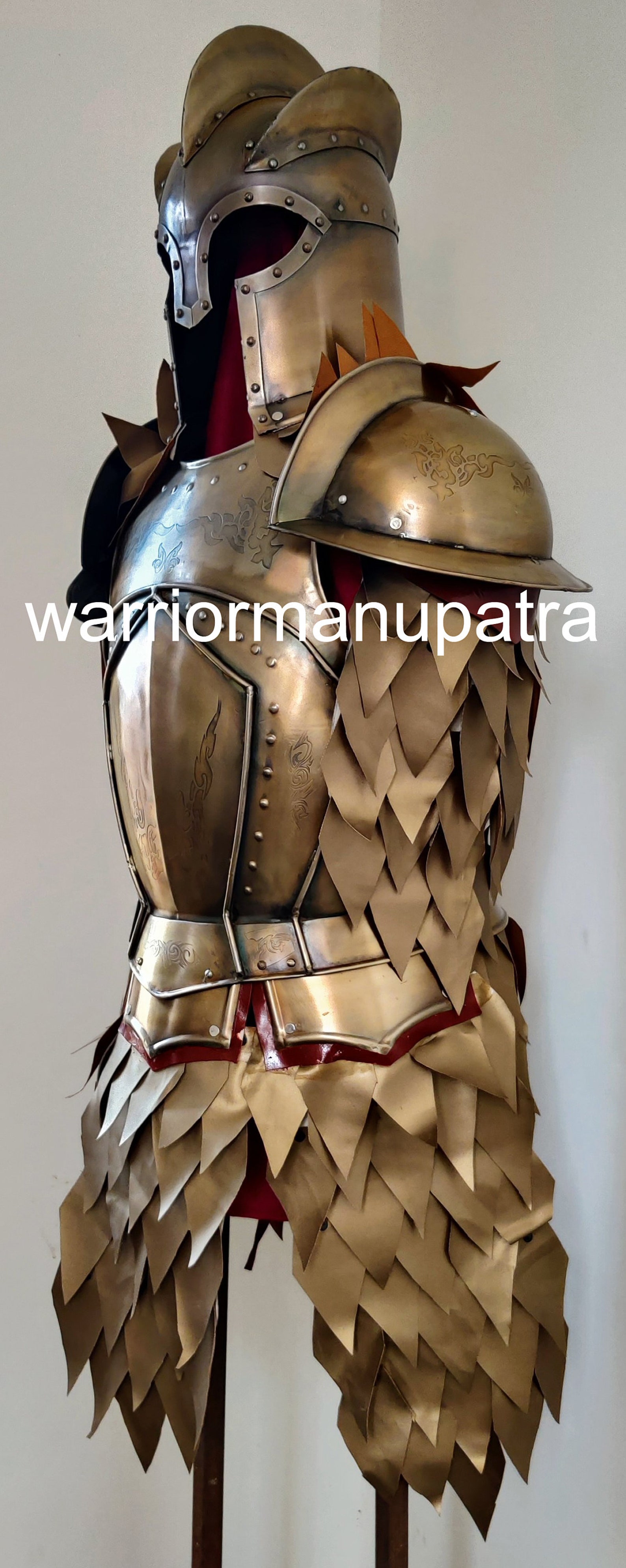 Medieval Steel Larp Warrior Kingsguard Half Body Armor Suit Knight Full ...
