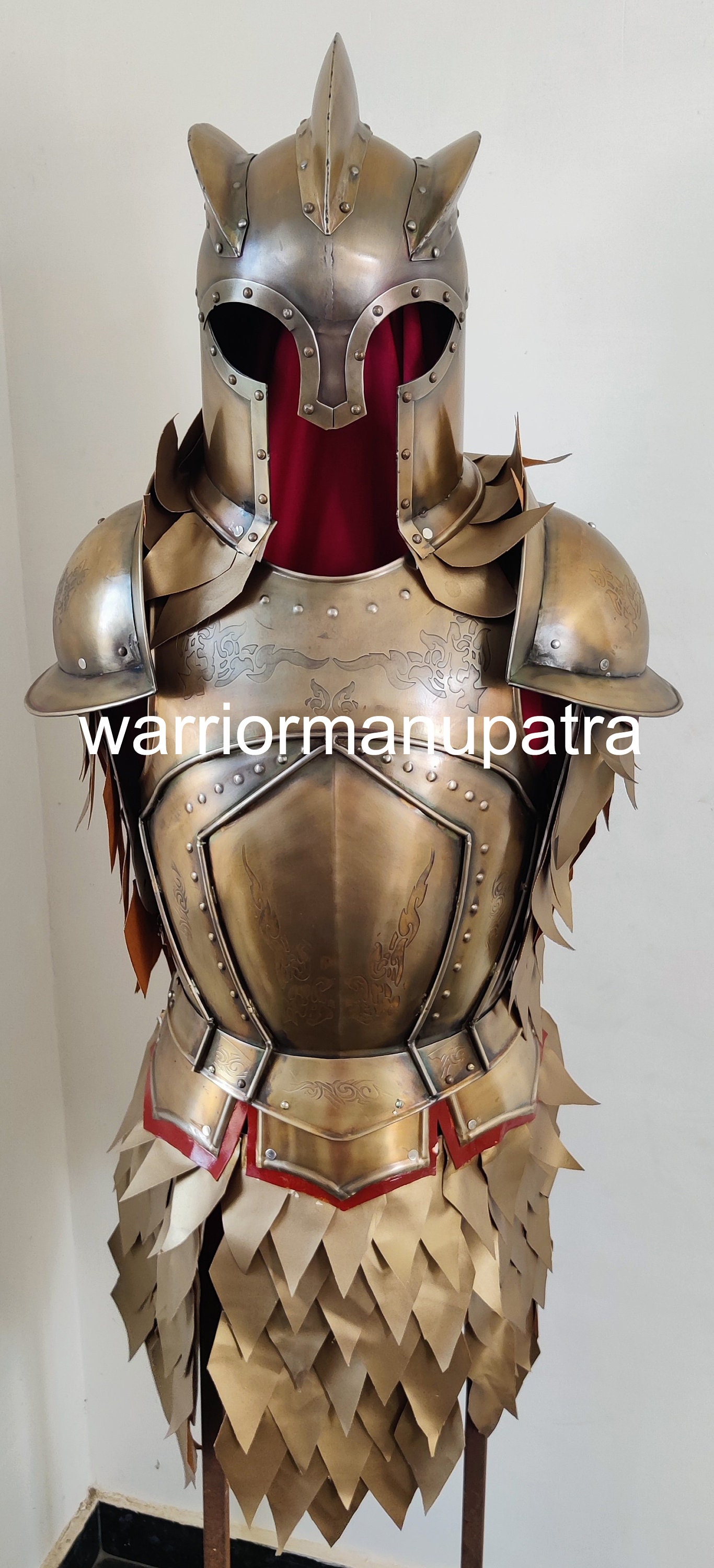 Medieval Steel Larp Warrior Kingsguard Half Body Armor Suit Knight Full ...