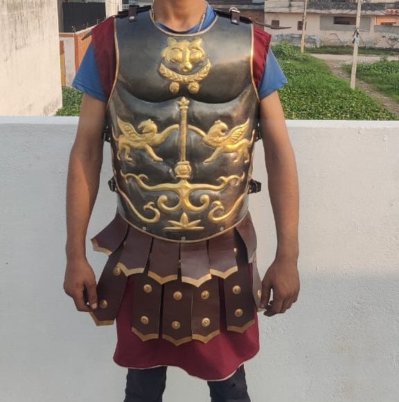 18ga Steel Medieval Armor Roman Cuirass Reenactment Knight Breastplate ...