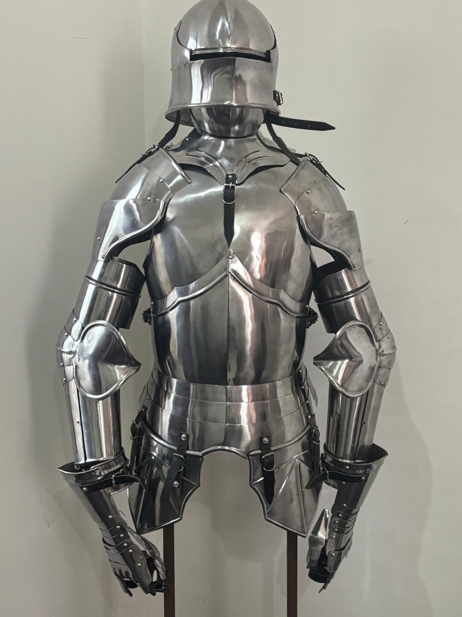 Gothic Body Armour With Sallet Helmet and Bevour Hand-forged Metal ...