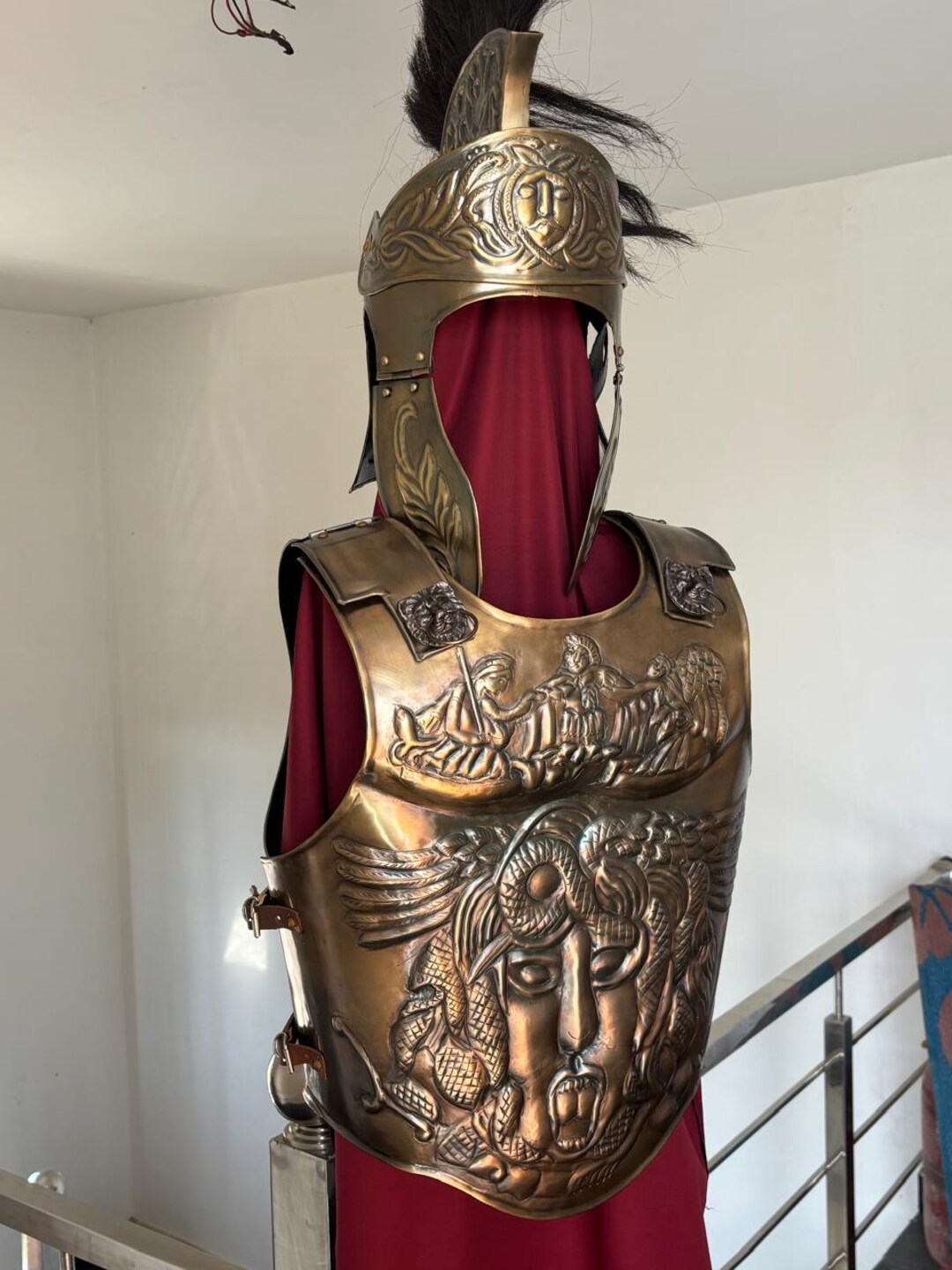 Medieval Brass Big Eagle Armor Roman Cuirass Reenactment Breastplate 18 ...