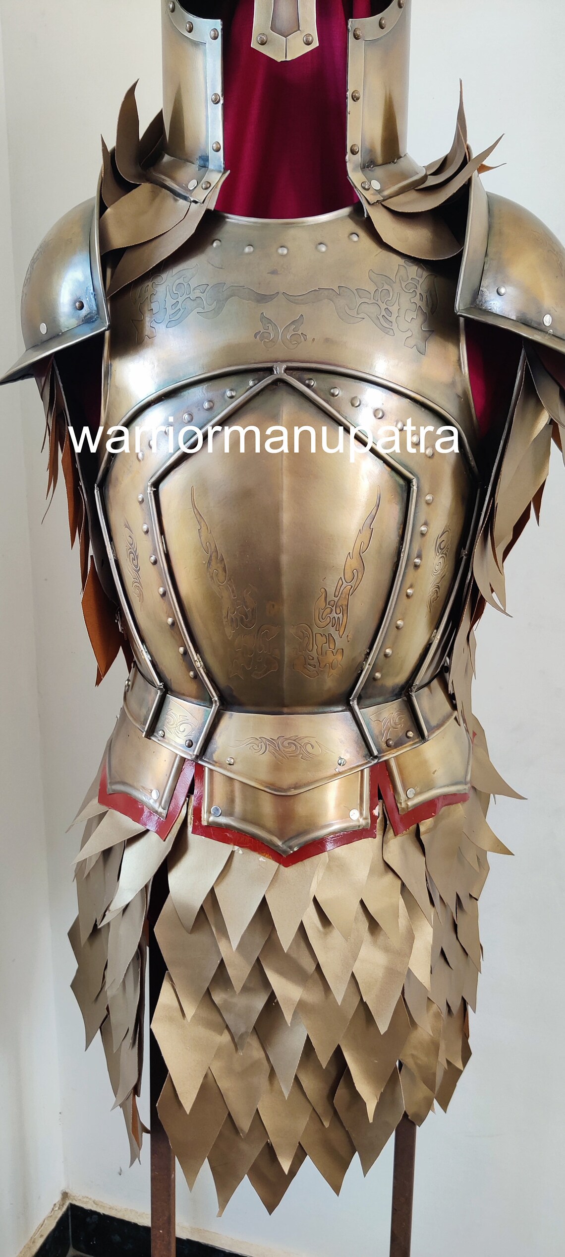 Medieval Steel Larp Warrior Kingsguard Half Body Armor Suit Knight Full ...