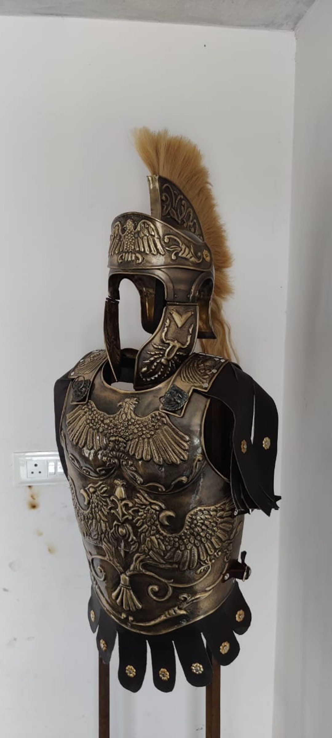 Medieval Brass Big Eagle Armor Roman Cuirass Reenactment Breastplate ...