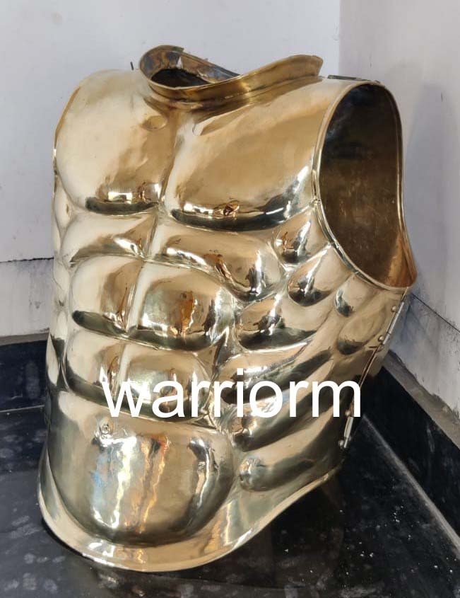 Medieval Brass Armor Roman Cuirass Reenactment Breastplate 18ga Brass ...