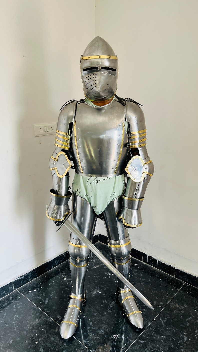 Medieval Crusader Full Suit of Armor Medieval Knight Combat - Etsy Canada