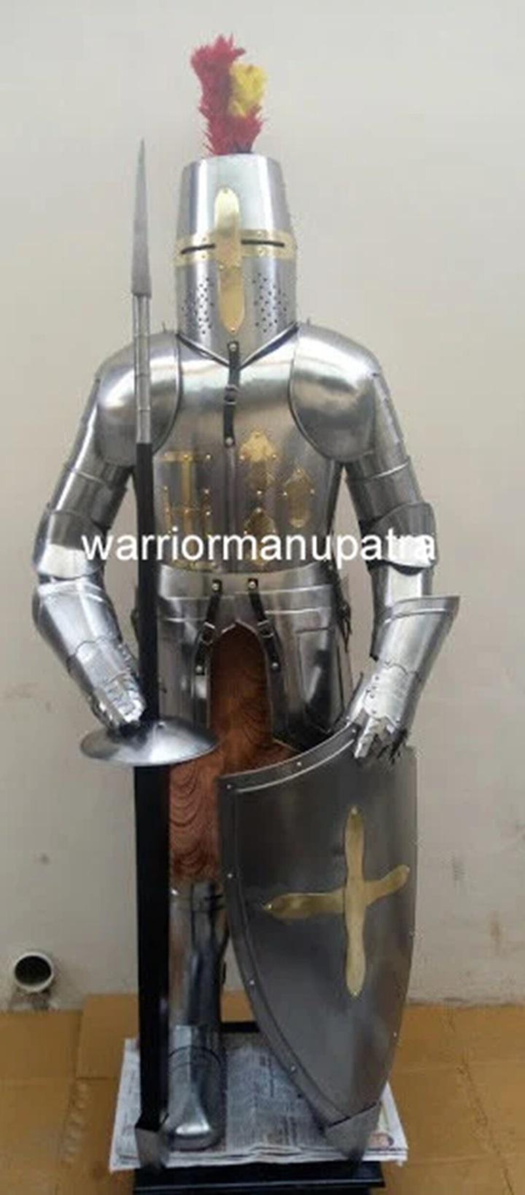 Medieval Kinght Handmade Wearable Suit of Armor Nickel Finish Home ...