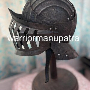 Medieval Larp Armor Dark Souls Inspired Helmet Alva Knight Old Metal ...