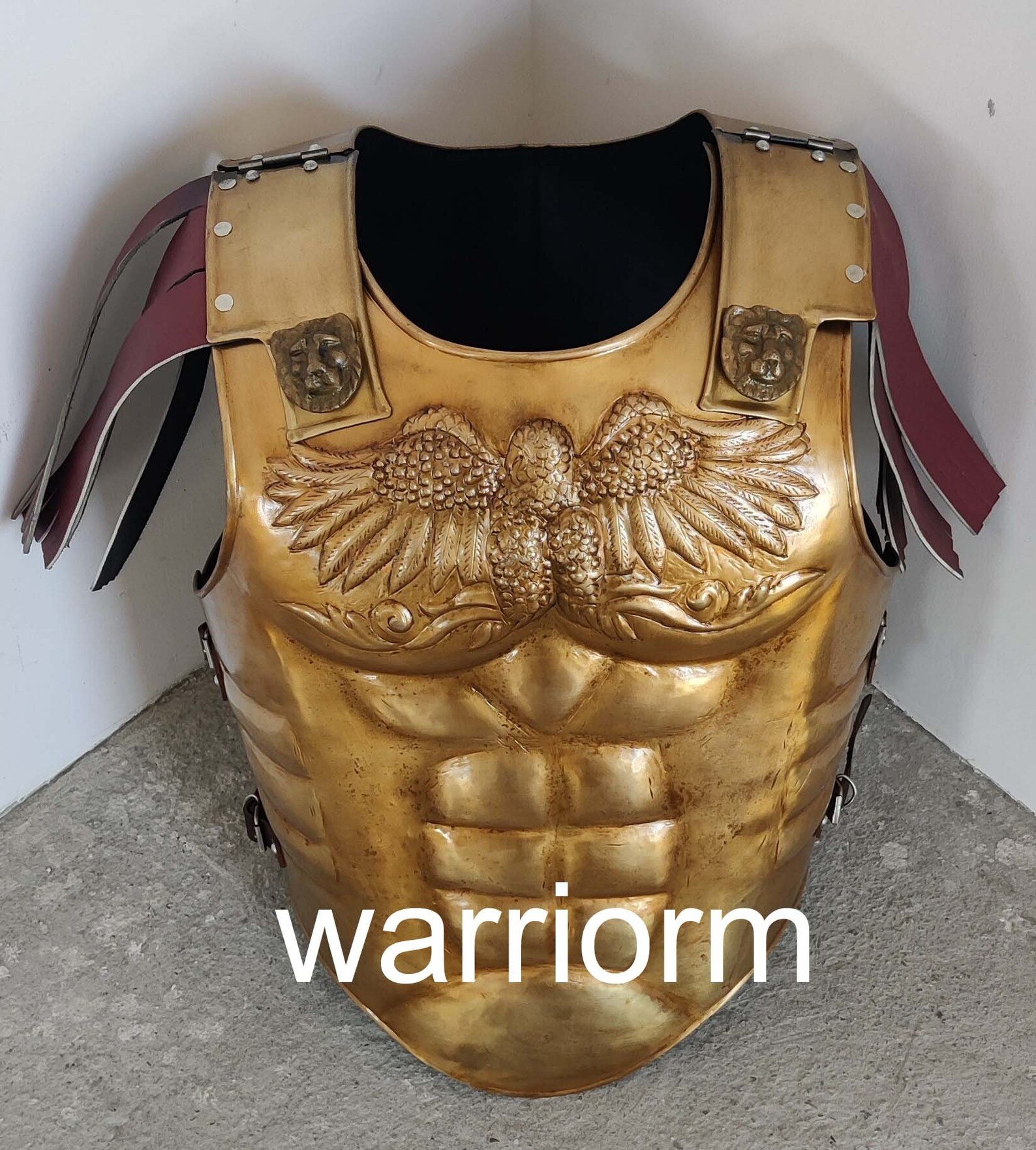 Handmade Steel Medieval Chiseled Roman Cuirass Knight Reenactment ...