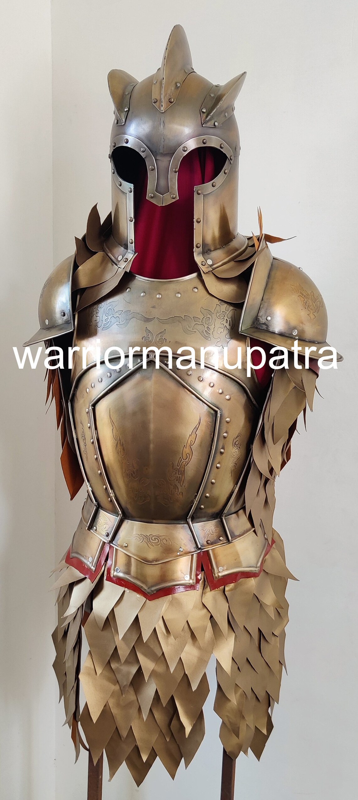 Medieval Steel Larp Warrior Kingsguard Half Body Armor Suit Knight Full ...