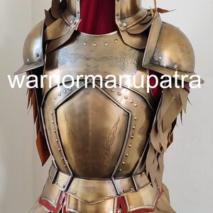 Medieval Steel Larp Warrior Kingsguard Half Body Armor Suit Knight Full ...
