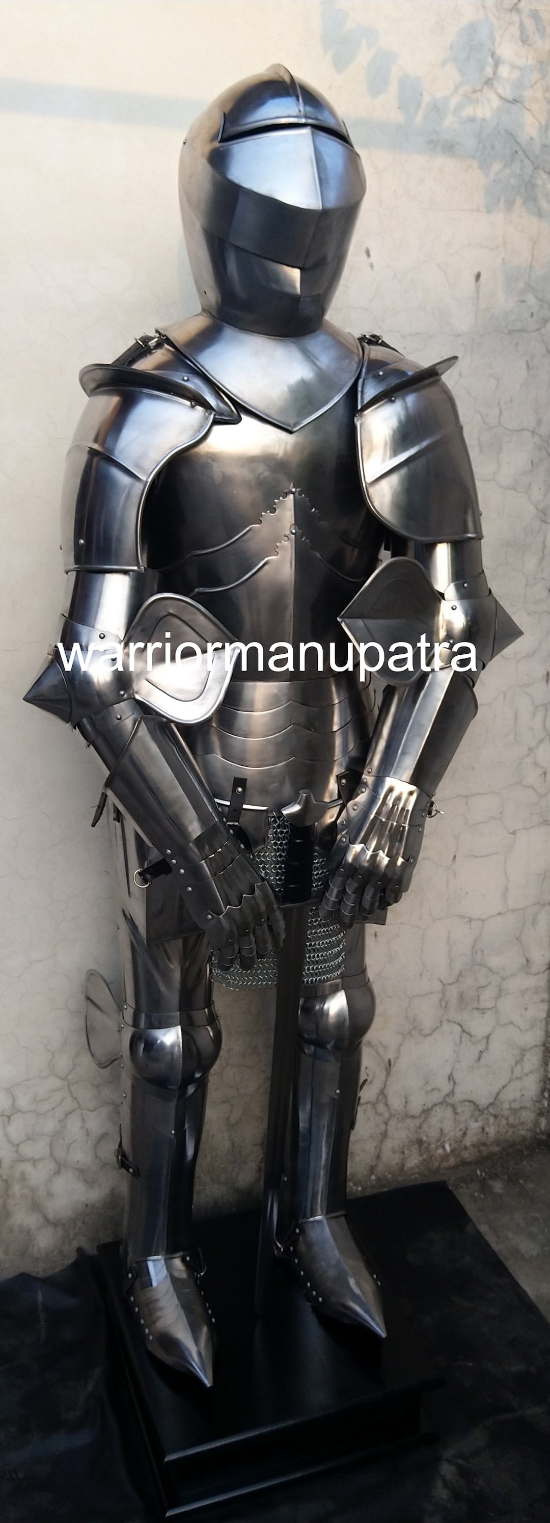Medieval Kinght Handmade Wearable Suit of Armor Nickel Finish Home ...