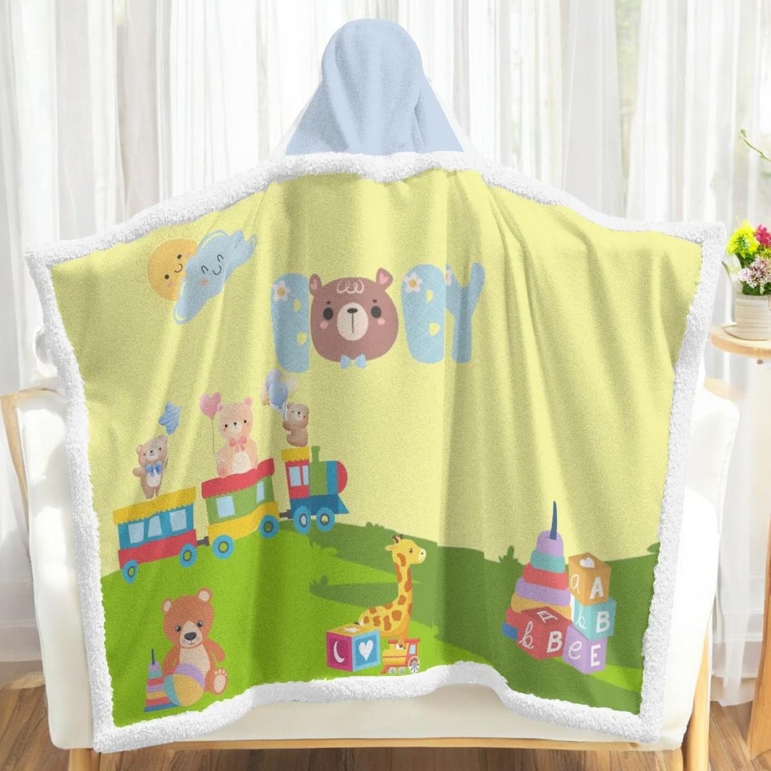 ABDL Adult Baby Train Hooded Blanket - Etsy