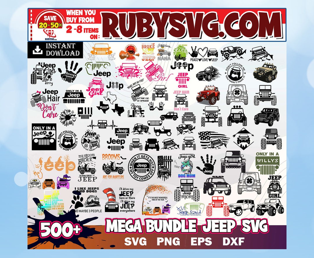500 Jeep Bundle Svg Jeep Svg Jeep Clipart Jeep Bundle Svg - Etsy