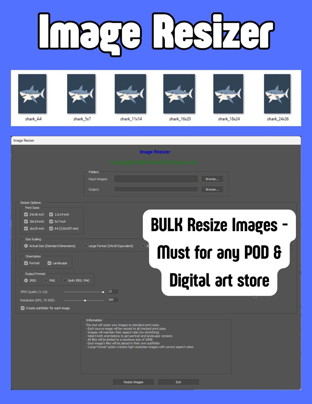 Image Resizer for Photoshop - Bulk Photo Resizer Software Sript Tool - Etsy