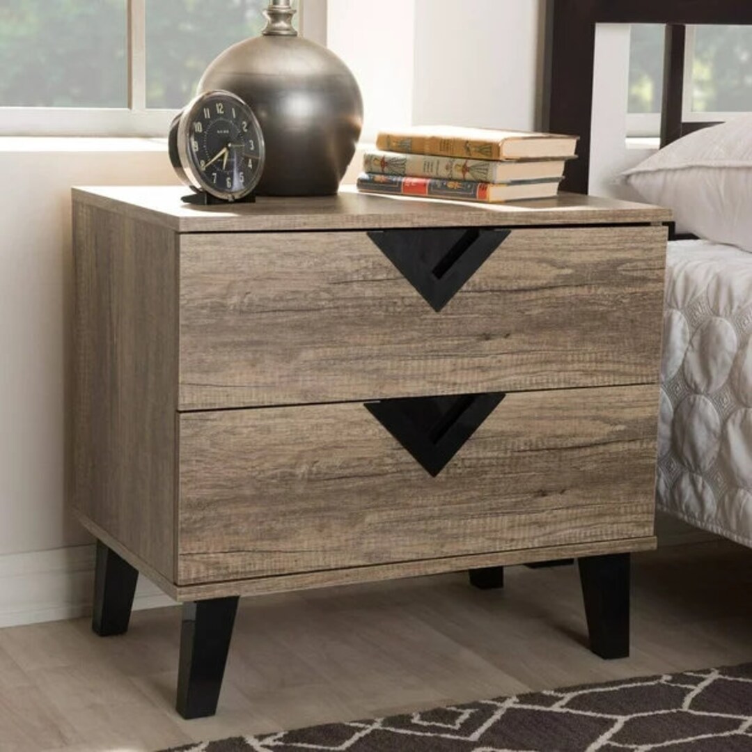 Studio Swanson Light Brown Wood 2-drawer - Etsy