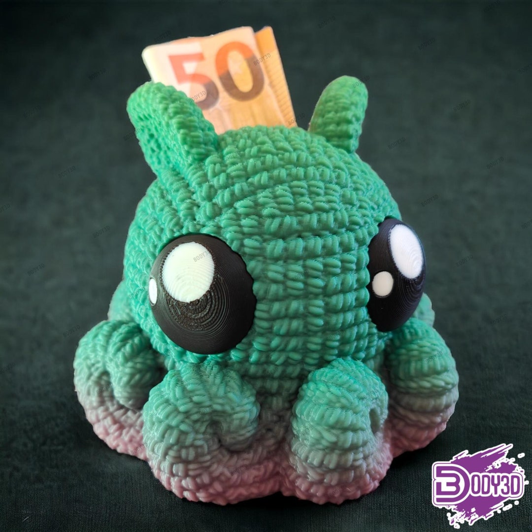 Dumbo Octopus Piggy Bank supportless 3D MODEL - Etsy