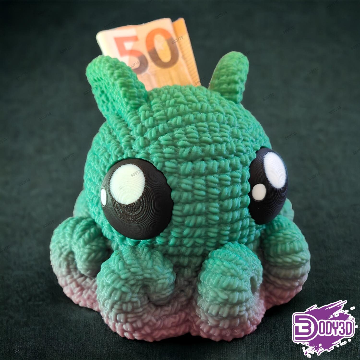 Dumbo Octopus Piggy Bank supportless 3D MODEL - Etsy