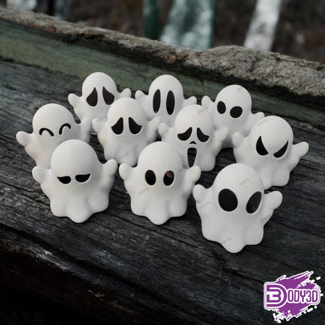 10 Stackable Ghosts 3D MODEL - Etsy