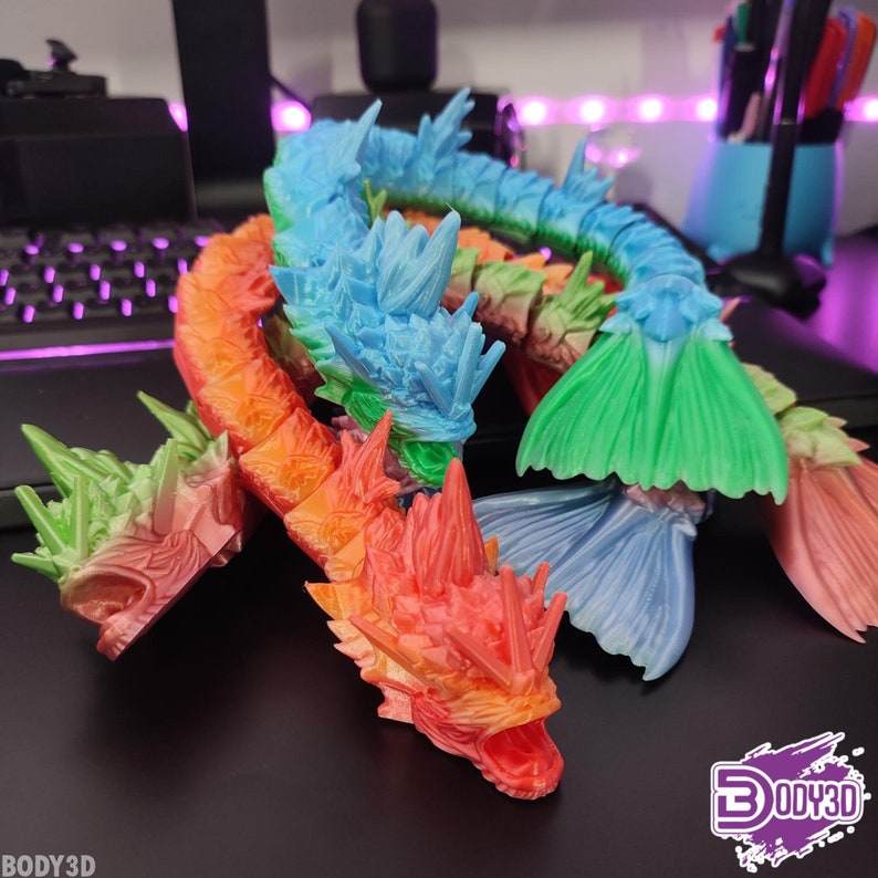Sea Dragon Articulated Supportless 3D MODEL - Etsy