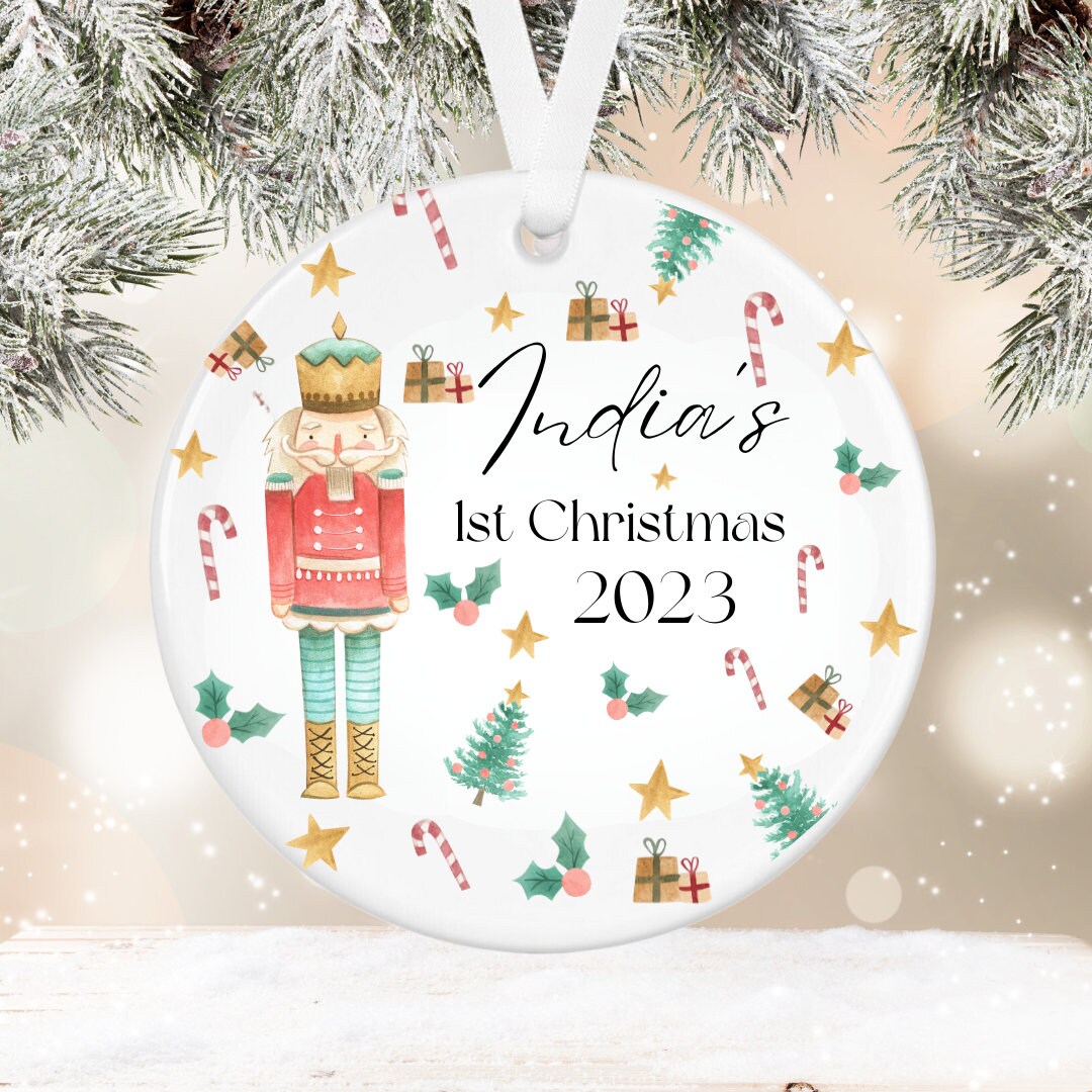Personalised Baby's First Christmas Bauble First Christmas Ornament ...