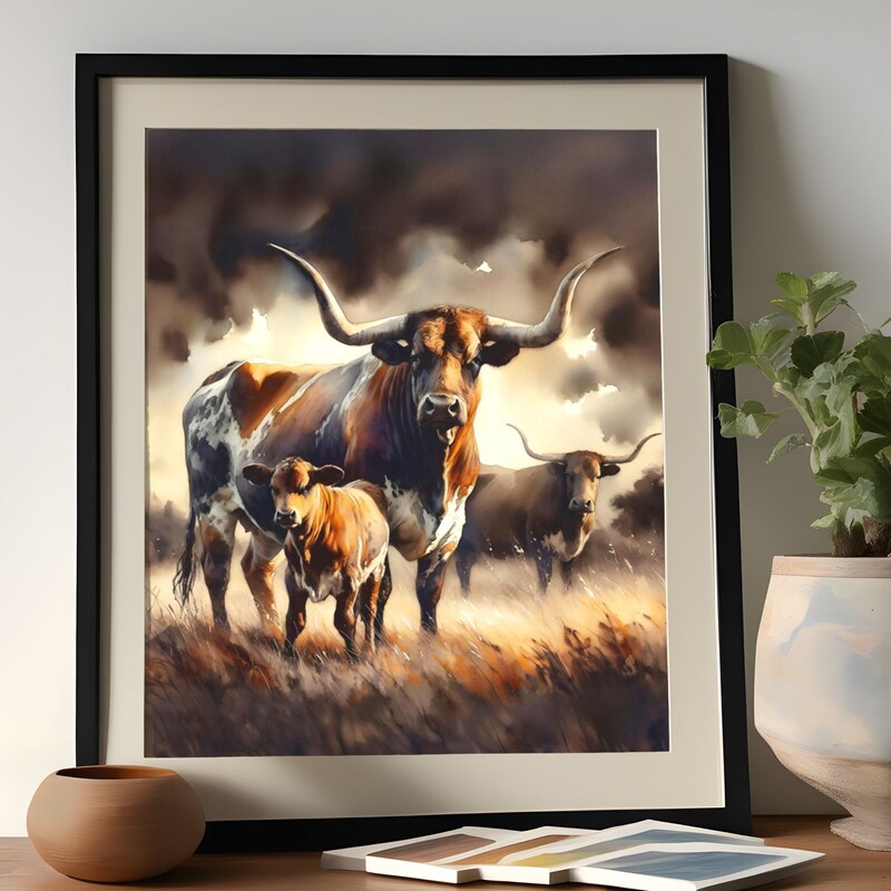 Longhorn Cattle - Etsy
