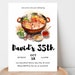 Editable Hotpot Birthday Invitation, Hot Pot Dinner Invite, Steamboat ...