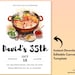 Editable Hotpot Birthday Invitation, Hot Pot Dinner Invite, Steamboat ...