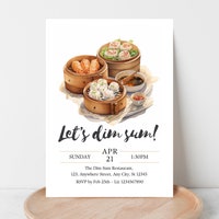 Birthday Card With Funny Dim Sum Pun, Cute Dumpling Joke, Instant ...